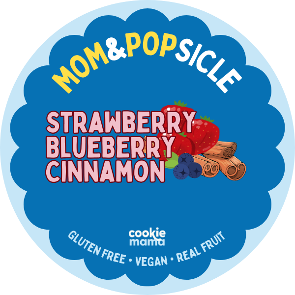 Popsicles Fresh Strawberries, Blueberries – Cookie Mama